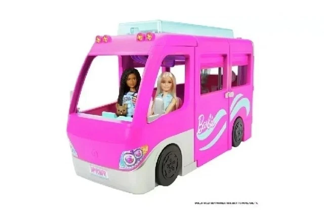 BARBIE DREAM CAMPER Van PlaySet Vehicle Doll Caravan 60+ Accessorise £ ...
