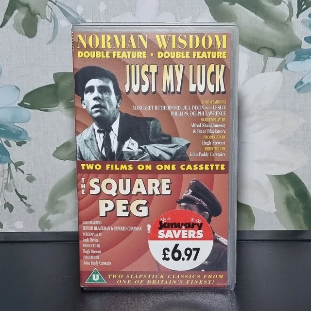 NORMAN WISDOM DOUBLE Feature - Just My Luck The Square Peg - B&W VHS ...