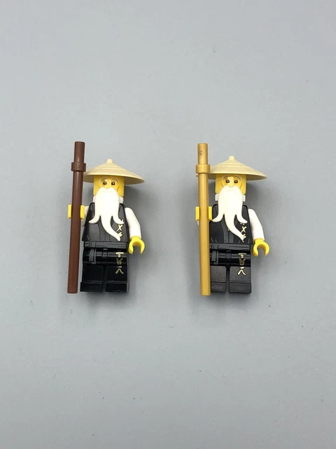 LEGO NINJAGO MASTER Wu Figure - Complete - Hat & Stick Ninja Samurai £6 ...
