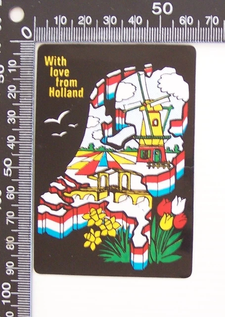 VINTAGE HOLLAND NETHERLANDS Travel Souvenir Car Caravan Truck Luggage ...