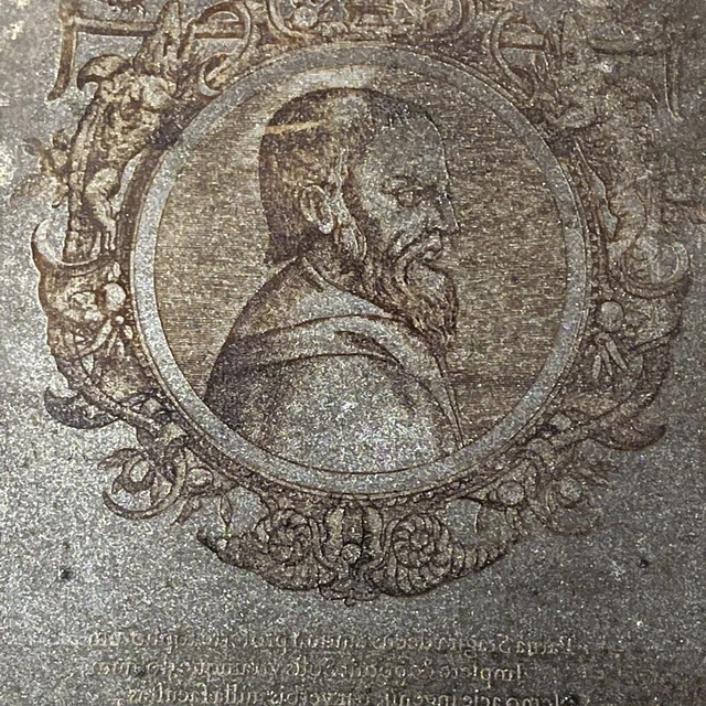 MATRICE IMPRESSION ACIER Aristoteles Icones veterum aliquot Plantin ...