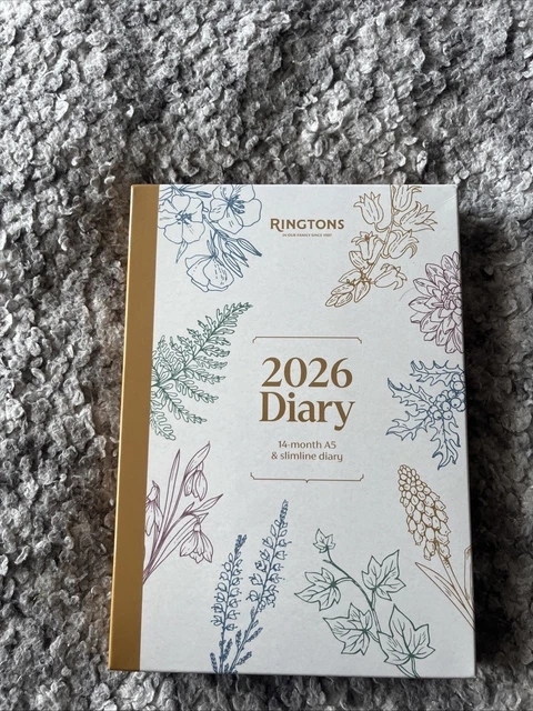 RINGTONS BOXED 2026 Diary Set - 14 Month A5 Diary + Slimline Week to ...