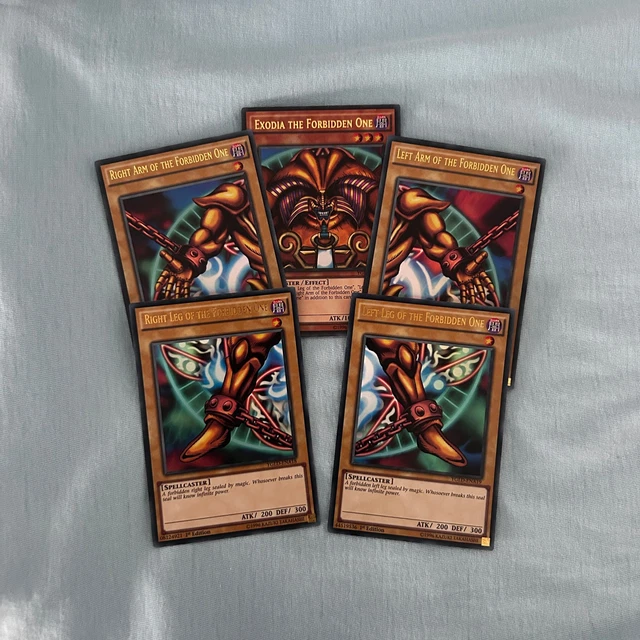 YUGIOH - EXODIA The Forbidden One Complete Set - 1st YGLD-ENA17-21 ...