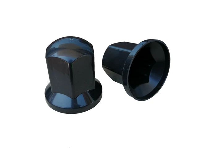 60 PCS 33MM Wheel Nut Cover Plastic Black Caps Bolt for Lorry Truck Bus ...