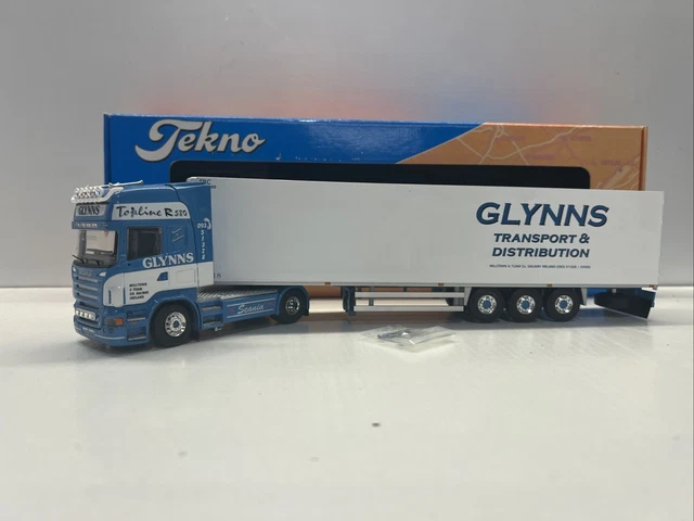 TEKNO 1:50 SCALE Scania R580 Topline With Fridge Trailer In Glynns ...