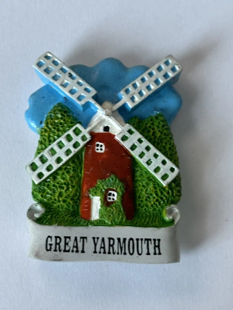 GREAT YARMOUTH WINDMILL Fridge Magnet 3D Hand Painted Travel Tourism ...