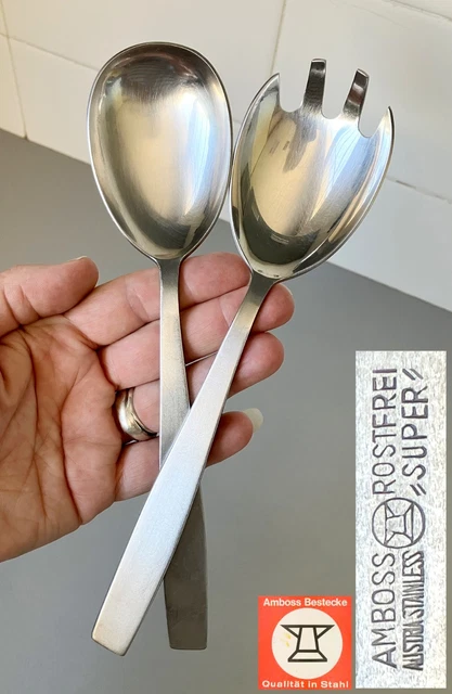 RARE VINTAGE 1950'S AMBOSS Austria MODEL 2050 SALAD SERVERS - Helmut ...