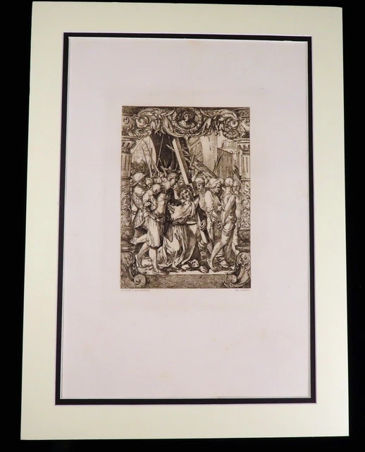 THE PASSION CHRIST Crucifixion Nailed to the Cross Holbein Antique ...