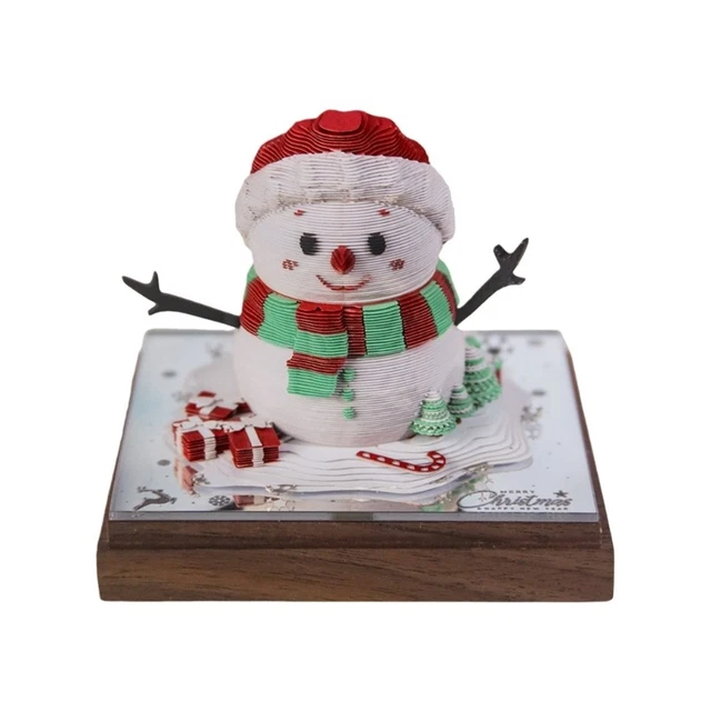 2026 DAILY CALENDAR Paper Sculpture Snowman Calendar For Holiday ...