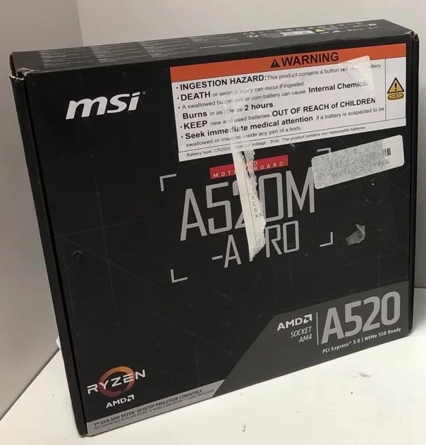 MSI A520M-A PRO Motherboard (MS-7C96) ~ RYZEN 5000 SERIES COMPATIBLE ...