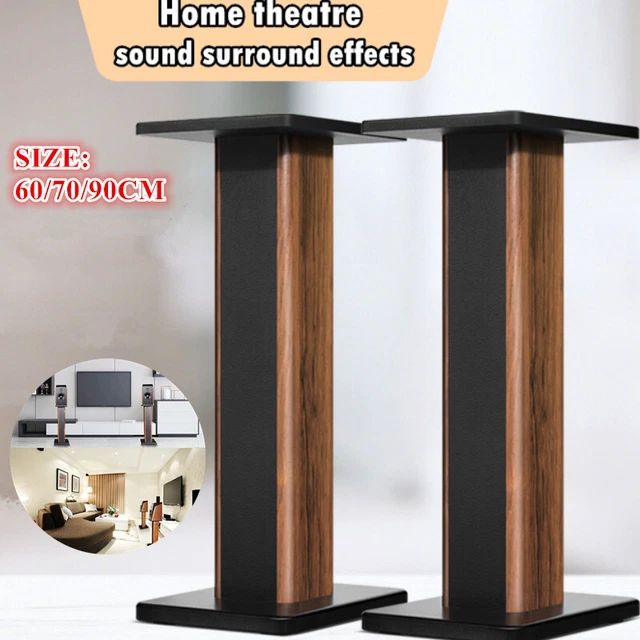 WOODEN HI-FI SPEAKER Stands Home Theatre Surround Sound Support 60-90CM ...