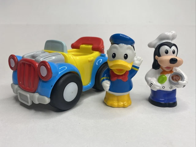 FISHER PRICE LITTLE People Donald Duck, goofy, and Bouncing Car Magic ...
