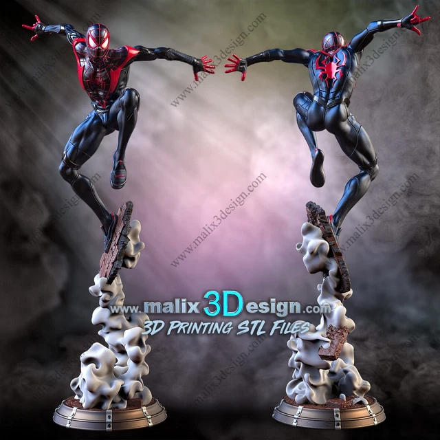 MILES MORALES SPIDERMAN Marvel Resin 3d printed DIY model kit 1:6 Scale ...