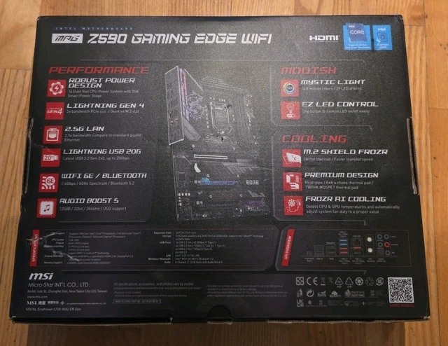 MSI MPG Z590 Gaming Edge Wi-Fi, LGA 1200, Please read description £120. ...