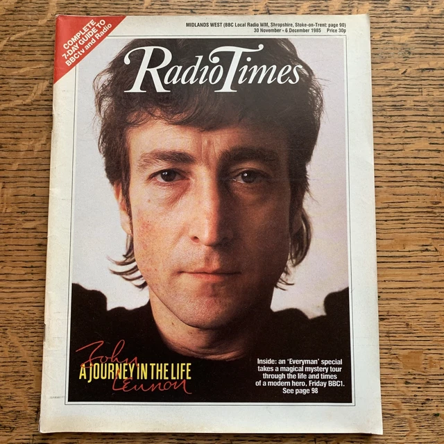 VINTAGE RADIO TIMES TV Magazine Dec 1985 John Lennon A Journey In The ...