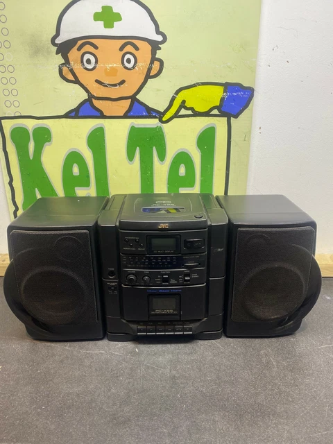 JVC PC-X55 CD CD Cassette AM/FM Radio Tested Ghetto Blaster Boom Box ...