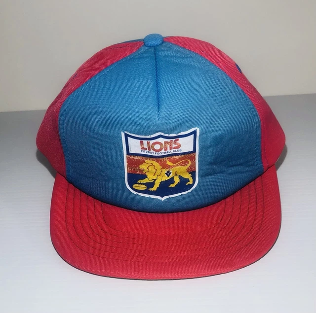 FITZROY LIONS VINTAGE AFL VFL Childrens 5 Panel Snapback Hat Cap ...