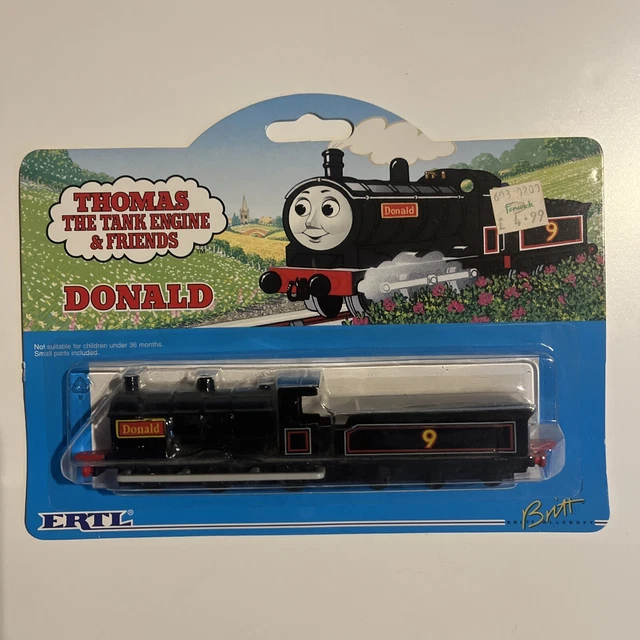 ERTL THOMAS TANK Engine & Friends Train DONALD Scottish Twins 1993 Card ...