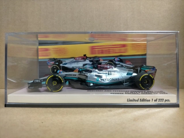 PMA 1/43 MERCEDES AMG Petronas F1 W13 G Russell 63 2022 Miami GP 5ème 9 ...