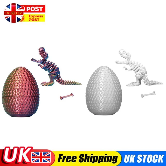 MOVABLE JOINT DRAGON 3D Printed Dinosaur Egg Articulated Dragon(Red ...