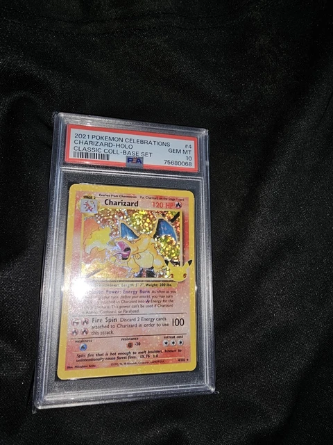 POKEMON CARD PSA 10 Charizard Holo 4/102 Celebrations Base Set FULL ...