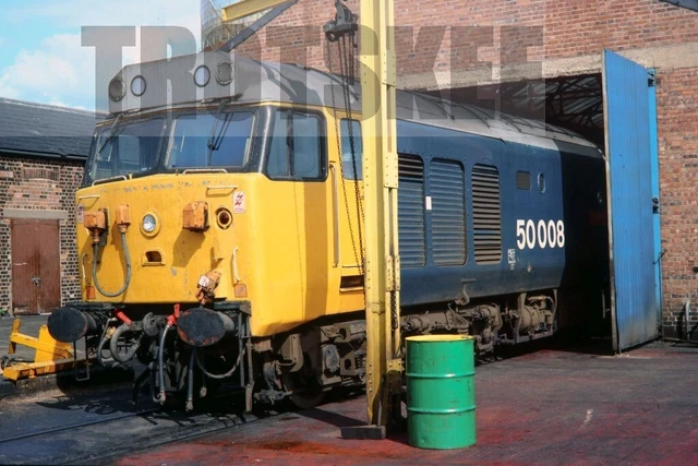 35MM SLIDE BR British Rail Diesel Loco Class 50 50008 Gloucester 1983 ...