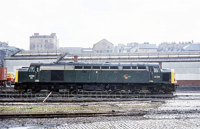 ORIGINAL AGFA 35MM Colour Slide of EE Class 40 40106 at Bradford c1981 ...