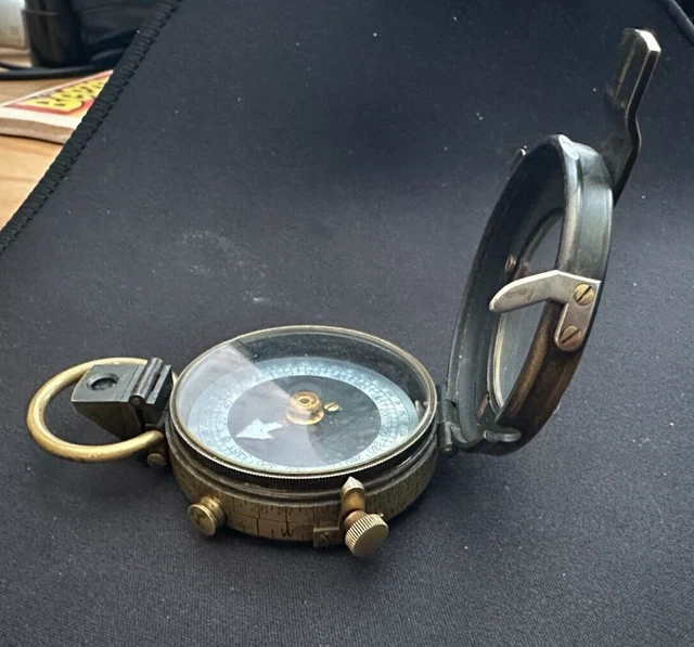 WW1 BRITISH ARMY Officers Marching Compass In Original Case EUR 138,56 ...