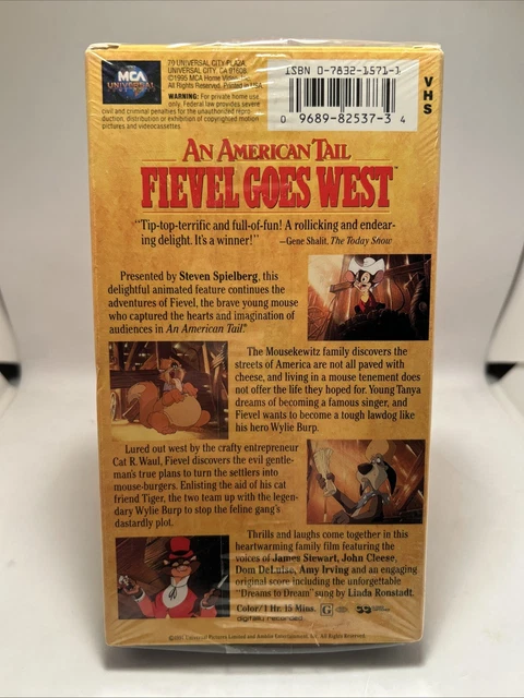 AN AMERICAN TAIL: Fievel Goes West (VHS, 1995 Release) NEW FACTORY ...