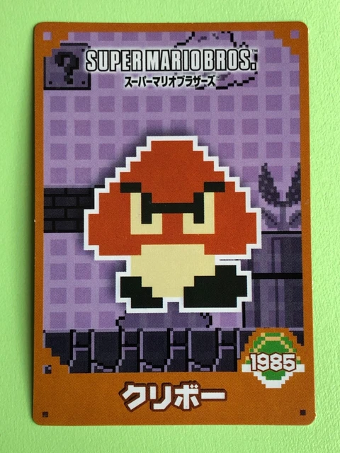 GOOMBA SUPER MARIO Bros 1985 Top card Nintendo Japanese From Japan a ...