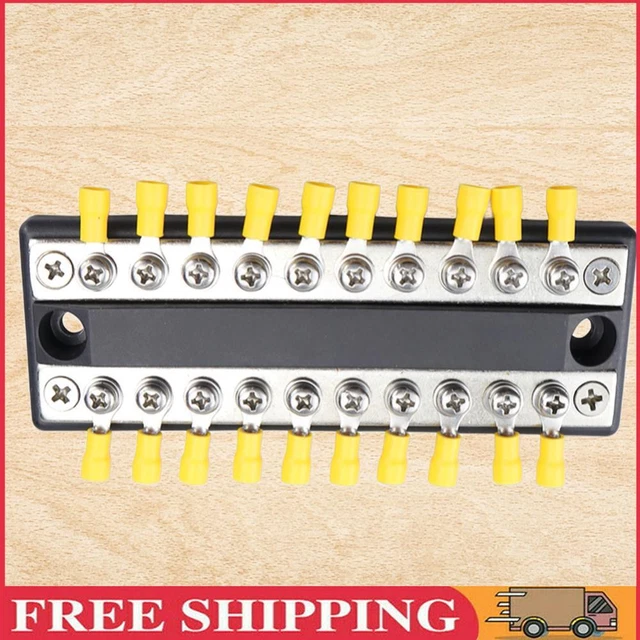 10-WAY 20-WAY BUS Bar 12-48V Busbar Power Case for Auto Camper RV (20 ...