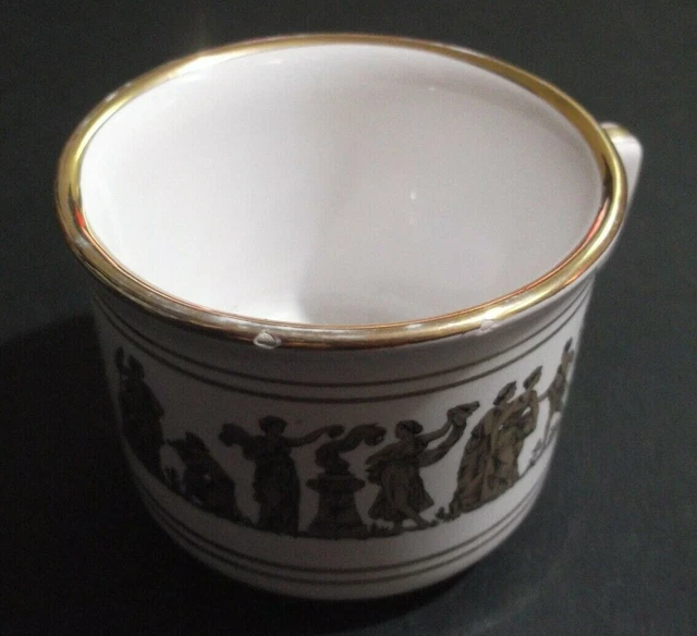 HANDMADE GREEK GREECE Neofitou Keramik White 6.70 cm Tall Mug 24k Gold ...