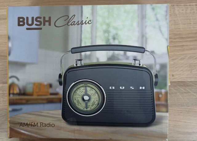 BUSH CLASSIC MINI Retro AM FM Radio Retro Vintage Portable Battery ...