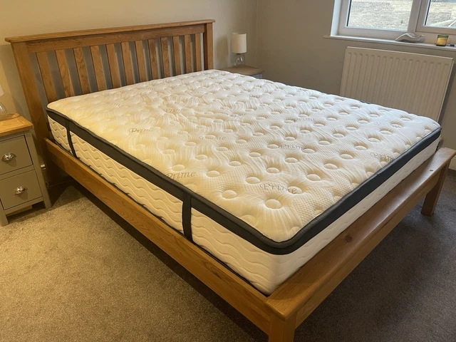 SOLID OAK KING Size Bed Frame £229.50 - PicClick UK