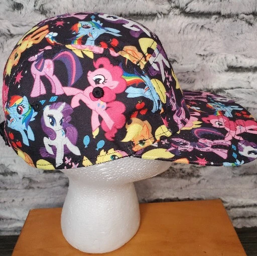 MY LITTLE PONY MLP Licensed Baseball Cap Black W/Multi Color Ponies ...