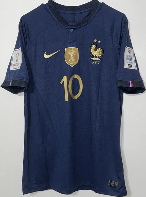 KYLIAN MBAPPE FRANCE 2022 World Cup Final Match Slim Fit Blue Home Soccer Jersey EUR 65,22 ...