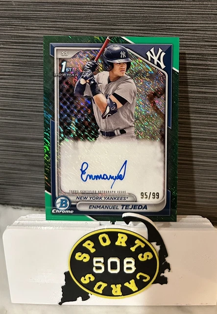 2024 BOWMAN 1ER chrome Emmanuel Tejada vert scintillant voiture /99 ...