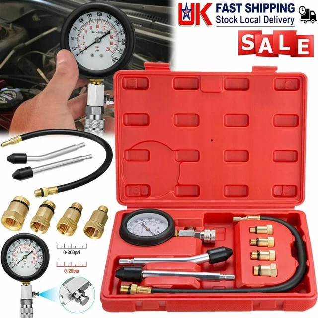 CAR DIESEL PETROL Engine Cylinder Pressure Tester Compression Gauge ...