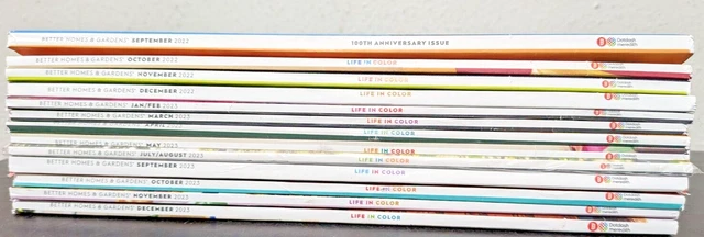 BETTER HOMES & Gardens 13 Magazine Lot 2023 Year (All but June) + 4 ...