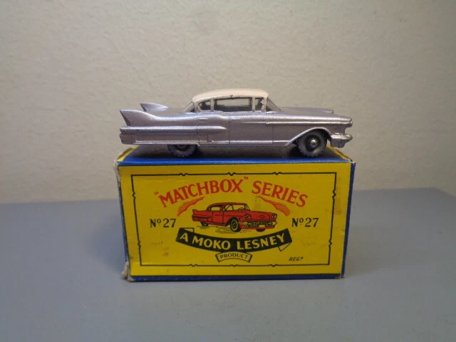 MATCHBOX MOKO LESNEY No 27C VINTAGE CADILLAC SIXTY SPECIAL NMINT IN BOX ...