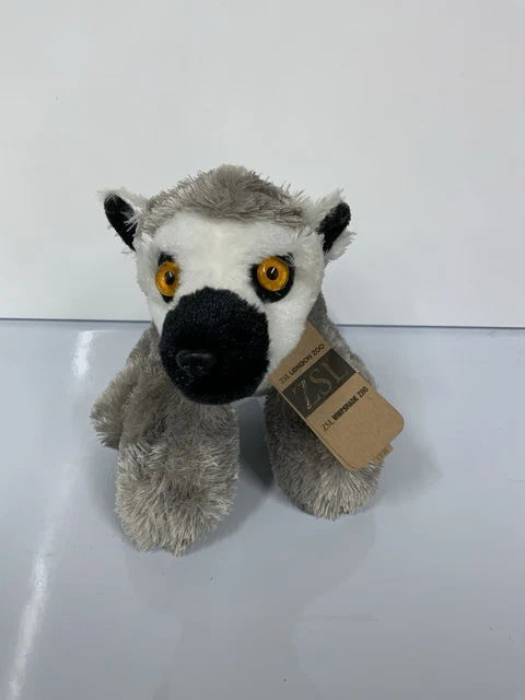 ZSL LONDON ZOO Plush Lemur Soft Toy Jungle Wild Animal Beanie 20cm NEW ...