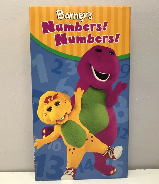 BARNEY NUMBERS NUMBERS VHS Video Tape White VCR Sing Along Songs Rare ...