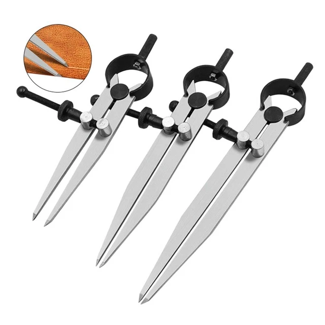 DIY LOCKABLE ADJUSTABLE Scriber Compass Spacing Gauge Steel Wing ...