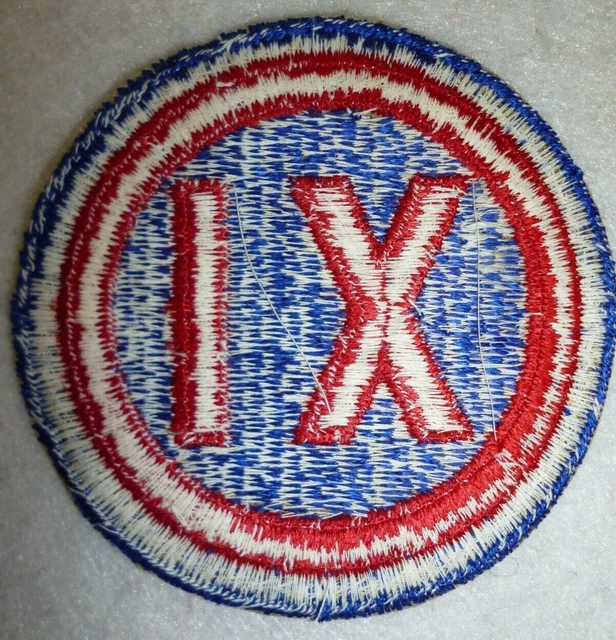 US ARMY WW2 - IX 9th ARMY CORPS Embroidered Shoulder Sleeve Patch $3.50 ...