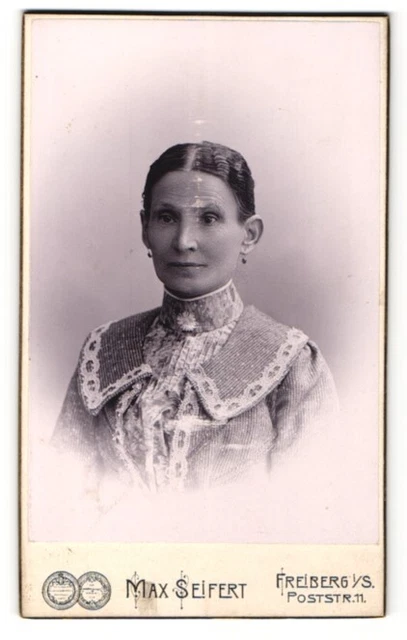 FOTOGRAFIE MAX SEIFERT, Freiberg i/S, Portrait ältere Dame mit Ohrringe EUR 2,00 - PicClick DE