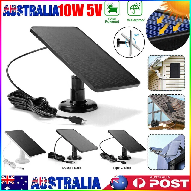 SOLAR PANEL FOR DC/USB Power CCTV Camera Security Cam Battery Charger ...