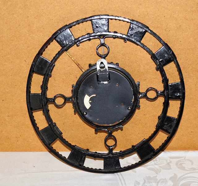 ALTE VINTAGE KIENZLE Wanduhr Metall Messing mechanisch Handaufzug 50er ...