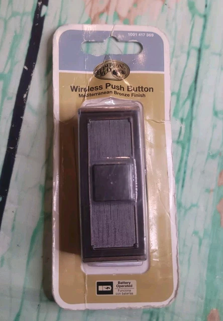 HAMPTON BAY WIRELESS Battery Operated Doorbell Push Button ...