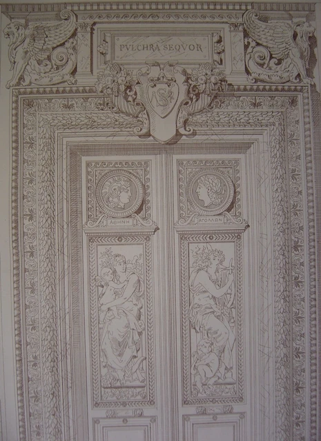 GRAND CROQUIS D'ARCHITECTURE Exposition Universelle de 1878 Porte de ...