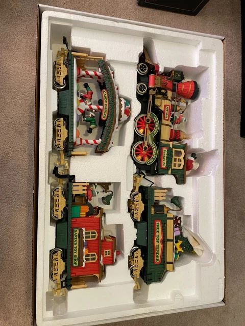 NEW? BRIGHT HOLIDAY EXPRESS Animated Christmas Train Set #380 Complete ...